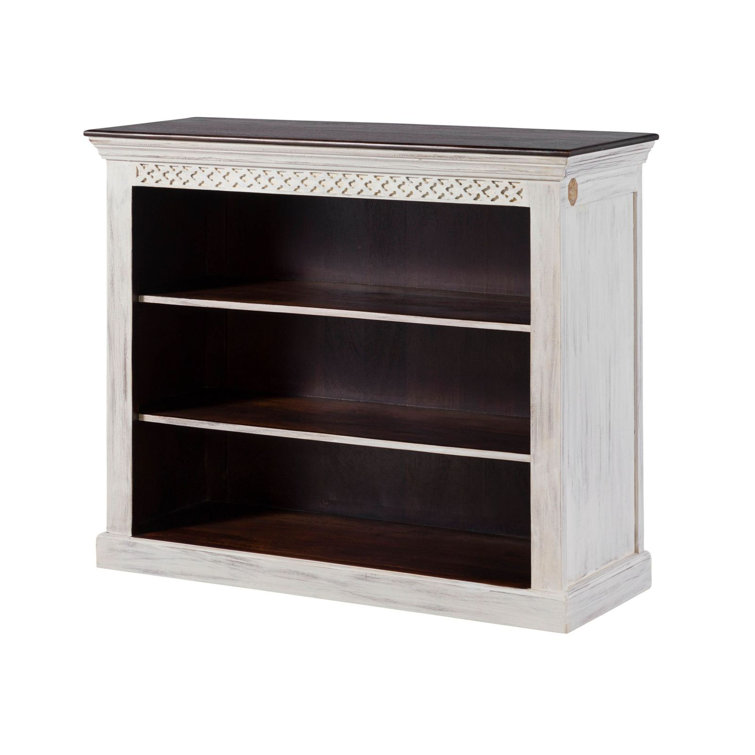 Massivmoebel24 Castle-Antik 100cm H x 120cm W Solid Wood Standard Bookcase | Wayfair.co.uk